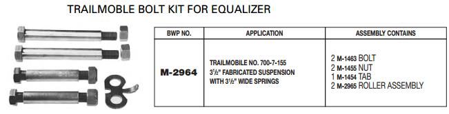 Trailmobile Equalizer Bolt Kit E-3527 TM10F