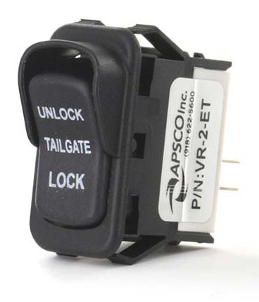 Apsco Tailgate Unlock/Lock Rocker Switch 577.VR2ETAP