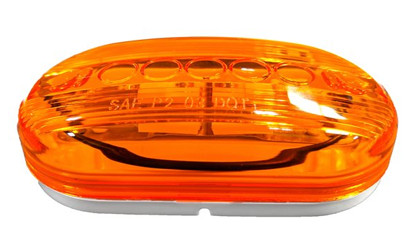 Amber Double Bulb Oval Lamp ML2043A