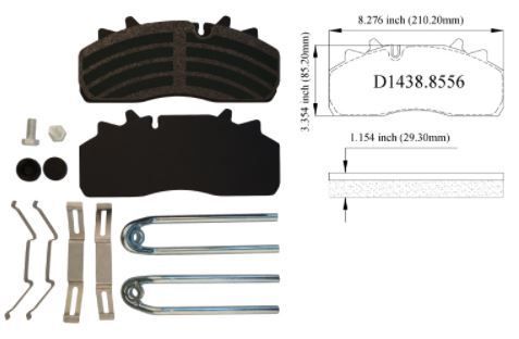 1438 Air Disc Brake Pads KHD1438