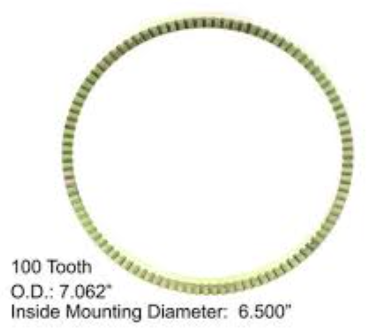 100 Tooth ABS Tone Ring 150.ABS1554