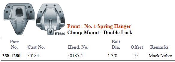 Front Spring Hanger 50185-1 M1392