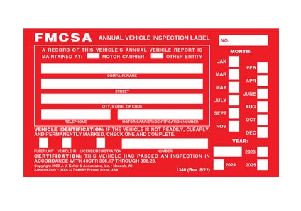 DOT Form And Aluminum Sticker Kit