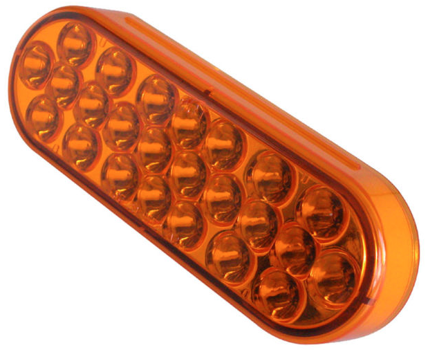 Amber LED Oval Lamp 24 Diode LED2238-24A